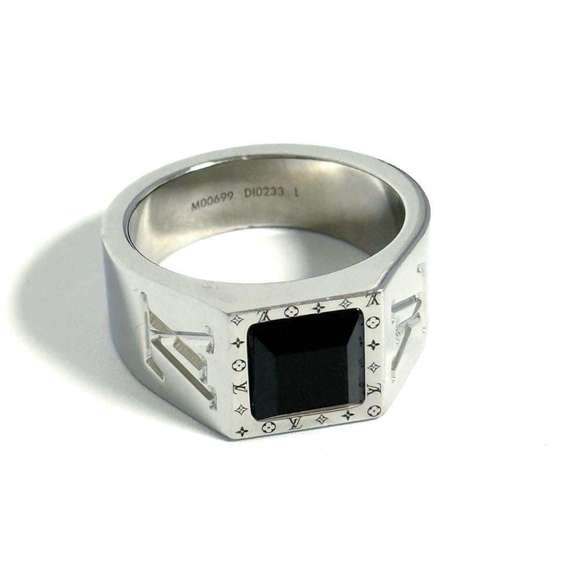 Louis Vuitton | Jewelry | Louis Vuitton Mens Berg Lv Onyx Ring | Poshmark